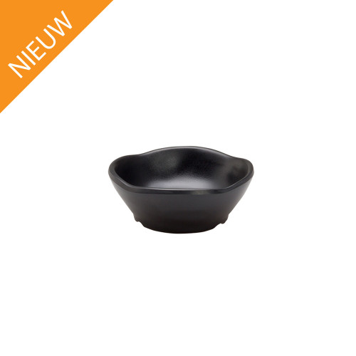 Schaal melamine Golf zwart, Oriental, 9,5 cm. - Héman horecaverhuur