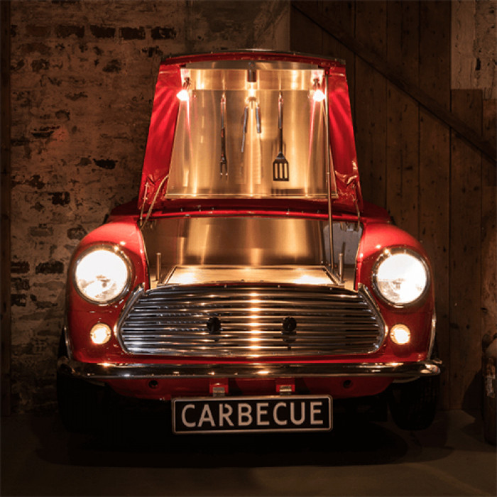 Barbecue Mini Cooper, propaangas - Héman horecaverhuur